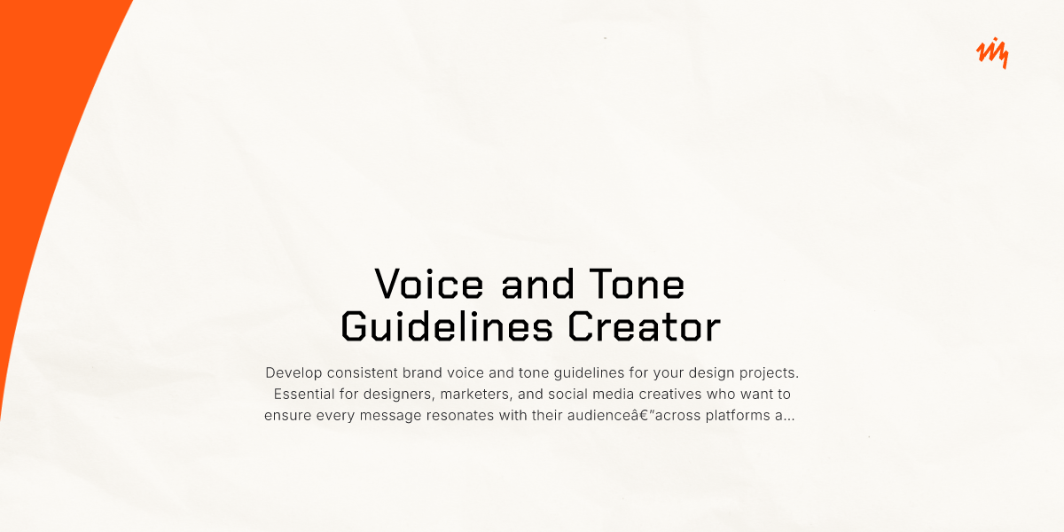 Voice and Tone Guidelines Creator