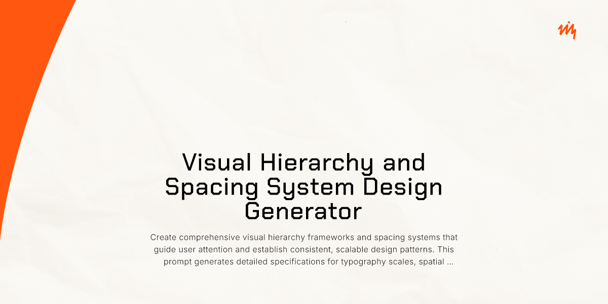 Visual Hierarchy and Spacing System Design Generator