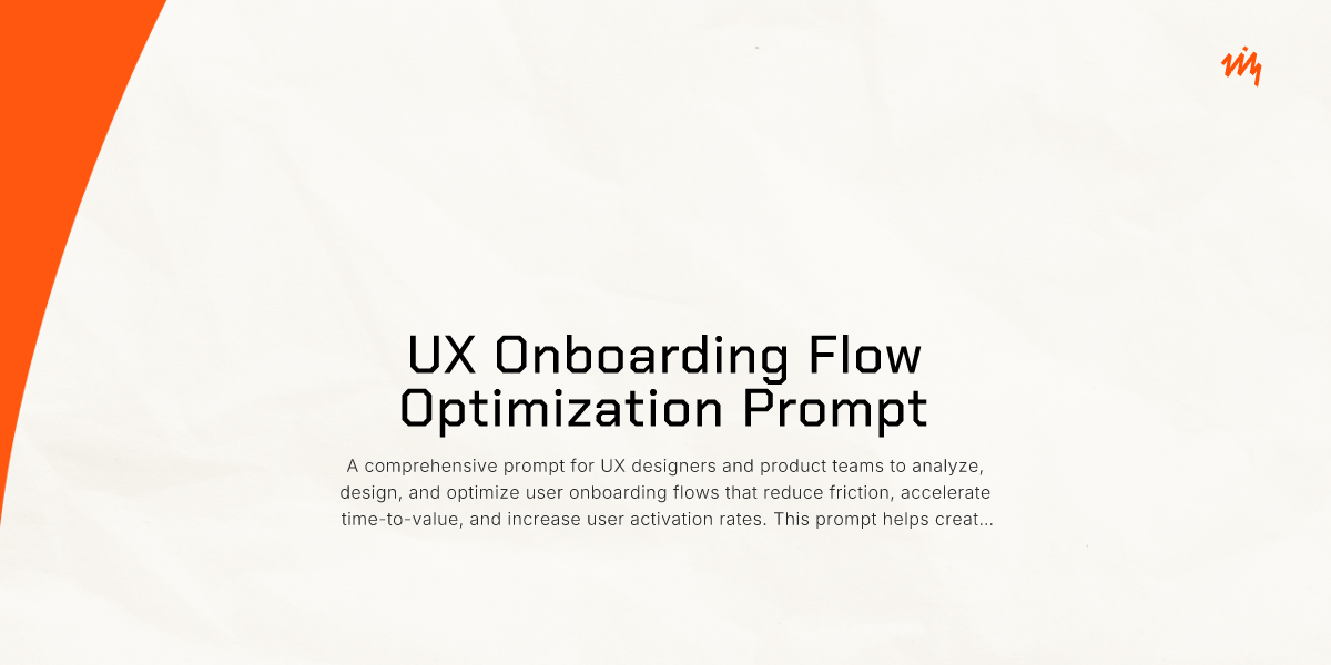 UX Onboarding Flow Optimization Prompt